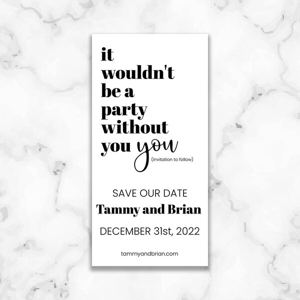 Square Save the Date - Etsy