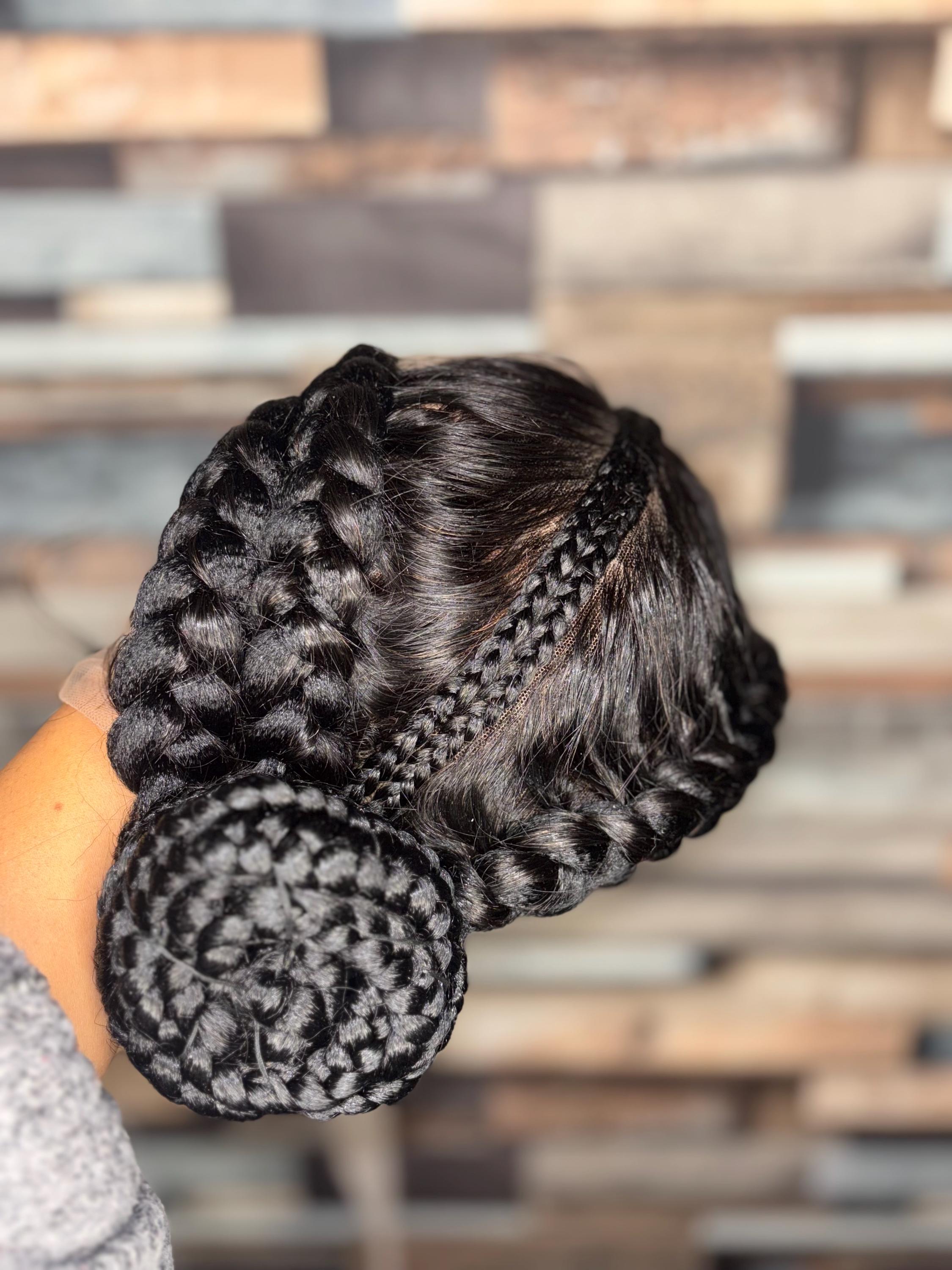 Full Lace Wig, French Braids, Jumbo Braids, Cornrow Braids, All Back ...