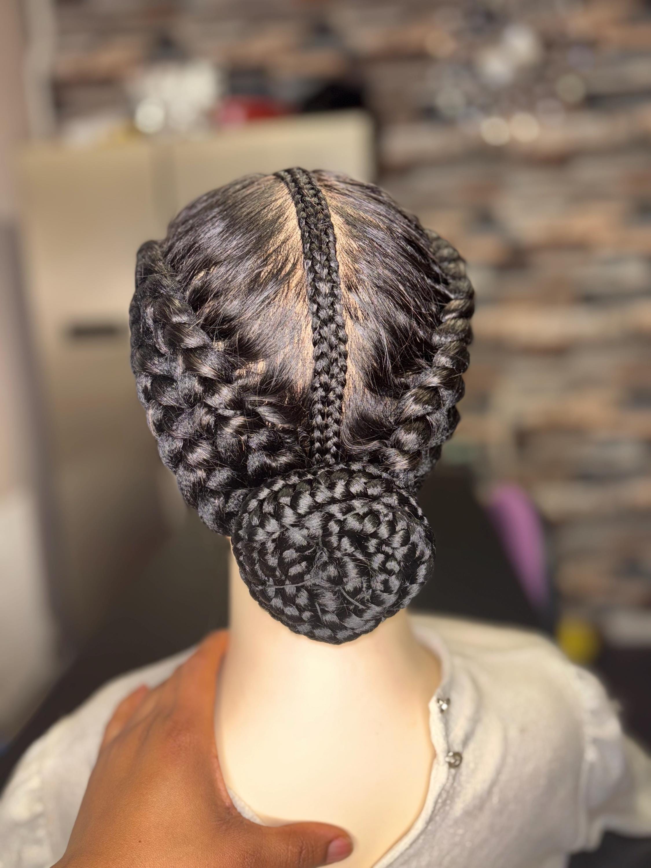 Full Lace Wig, French Braids, Jumbo Braids, Cornrow Braids, All Back ...