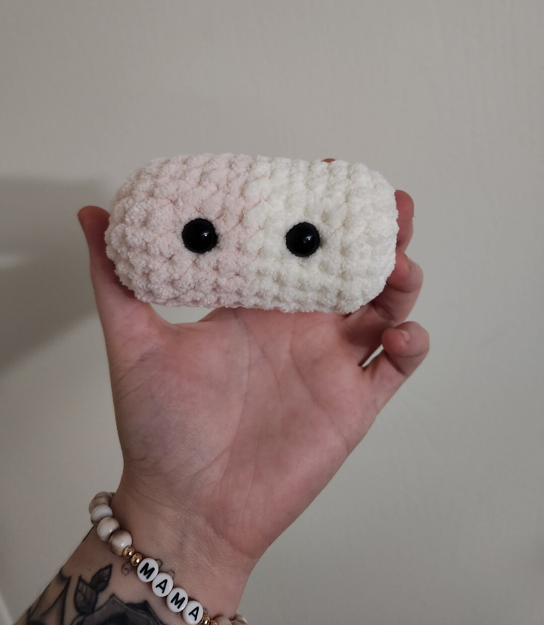 Finished Crochet Chill Pill light Pink/white - Etsy