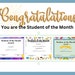 Student of the Month Certificates - Etsy