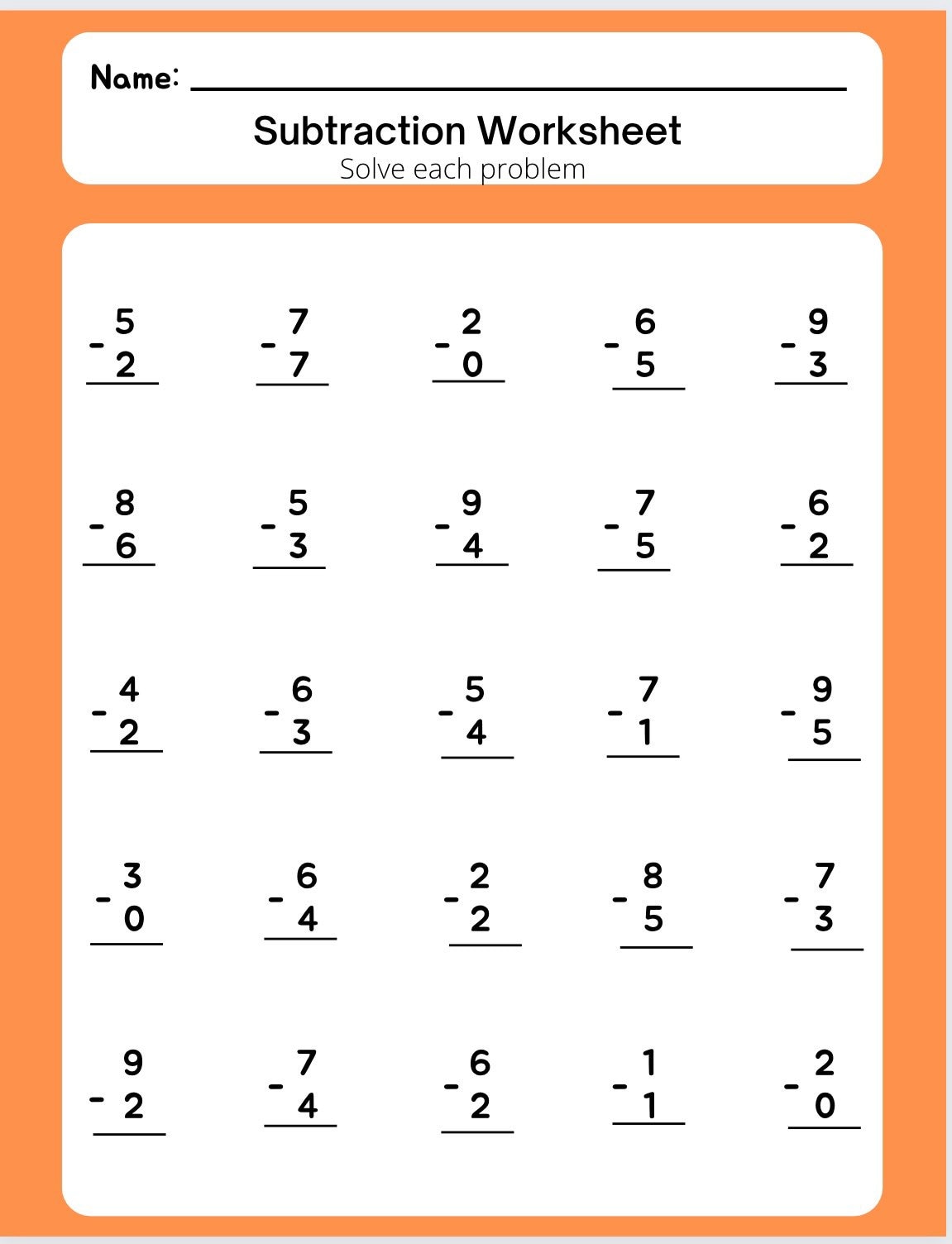 Addition and Subtraction Worksheets - Etsy