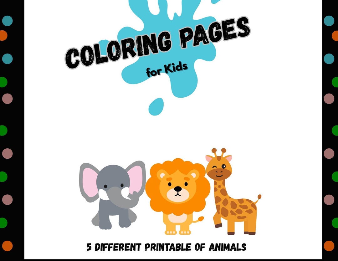 Cute & Detailed Animal Coloring Pages – Printable Bundle for Kids - Etsy