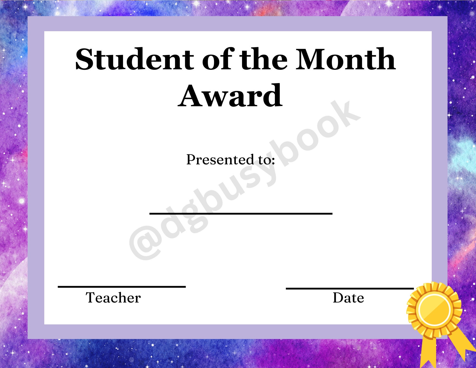 Student of the Month Certificates - Etsy