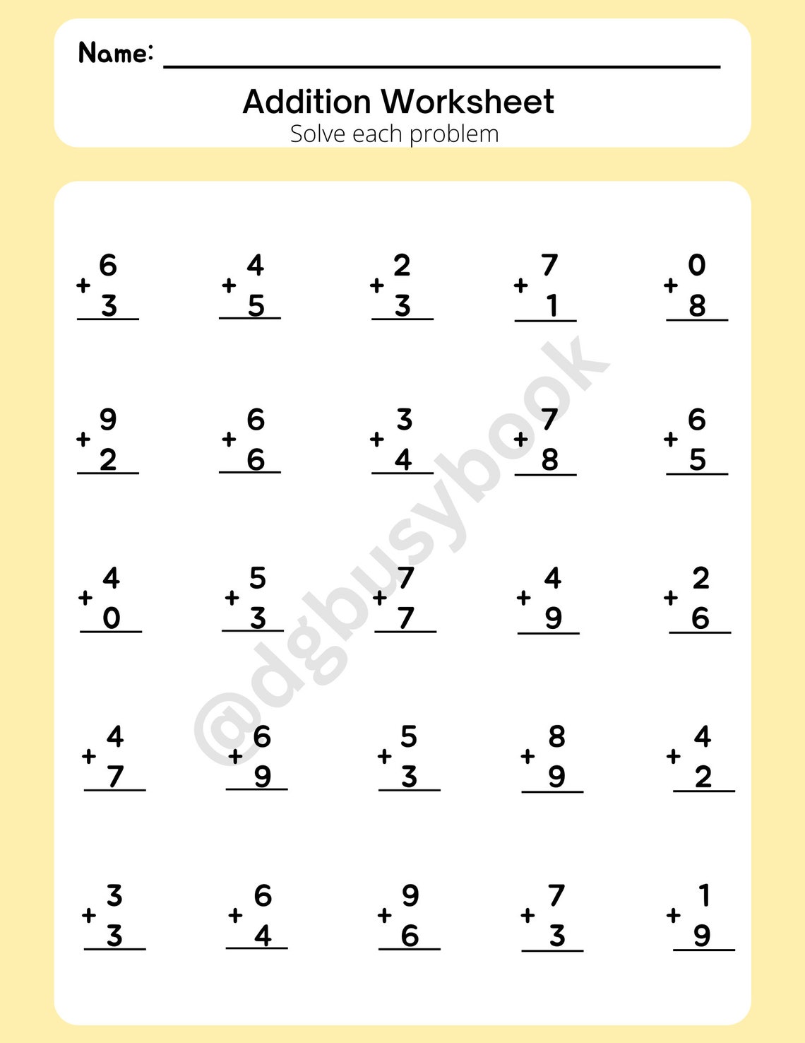 Addition and Subtraction Worksheets - Etsy