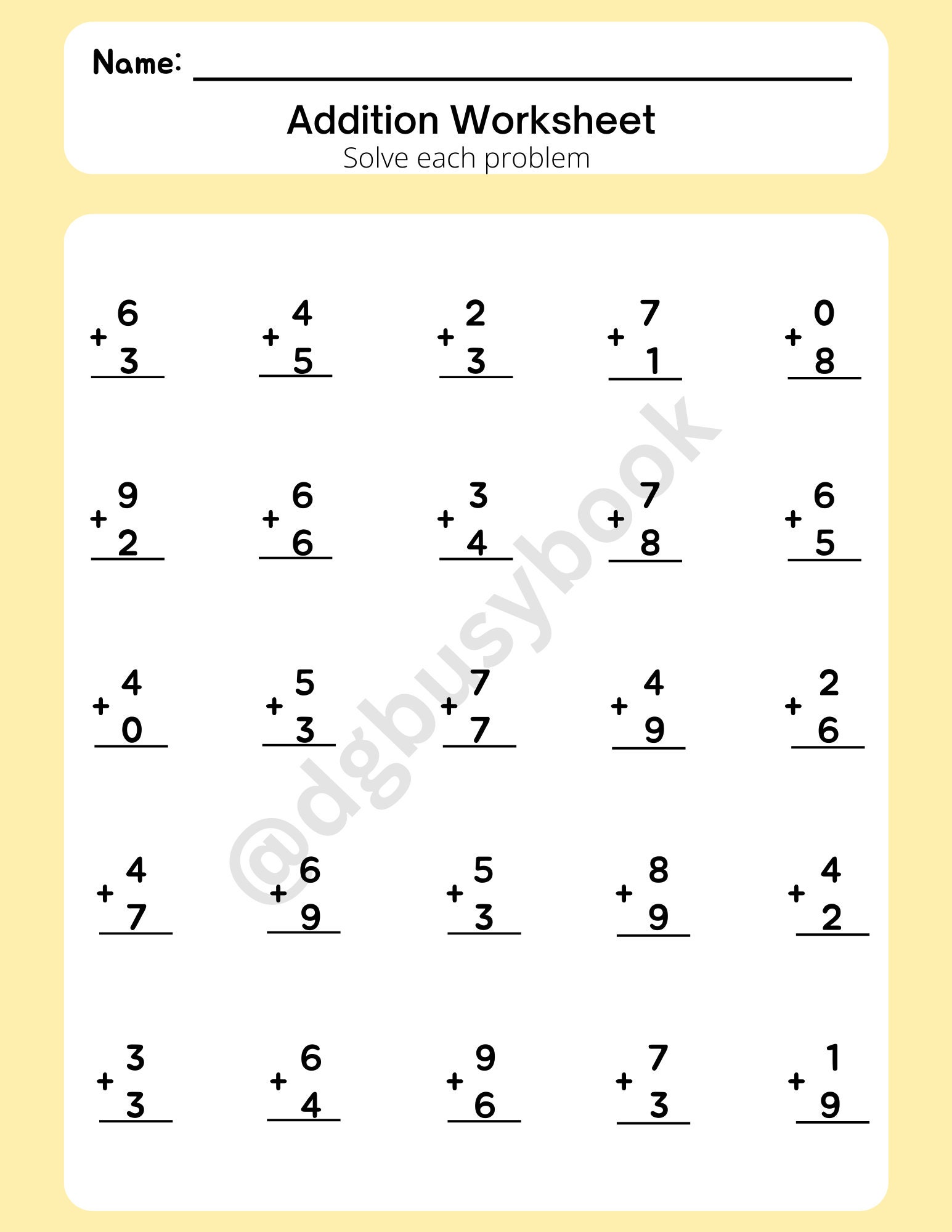Addition and Subtraction Worksheets - Etsy