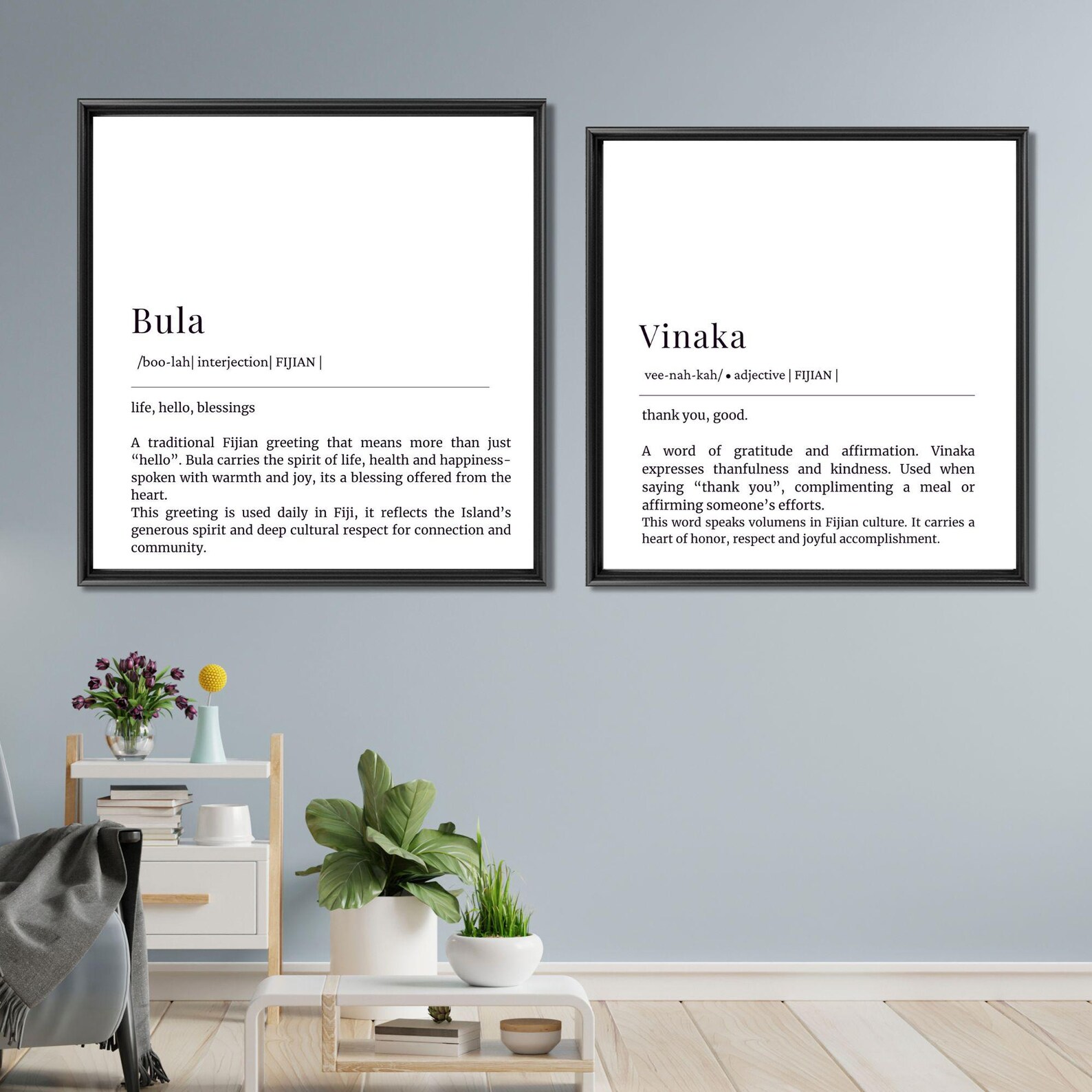 Bula Vinaka Print, Fijian Dictionary Style Art, Digital, Download ...