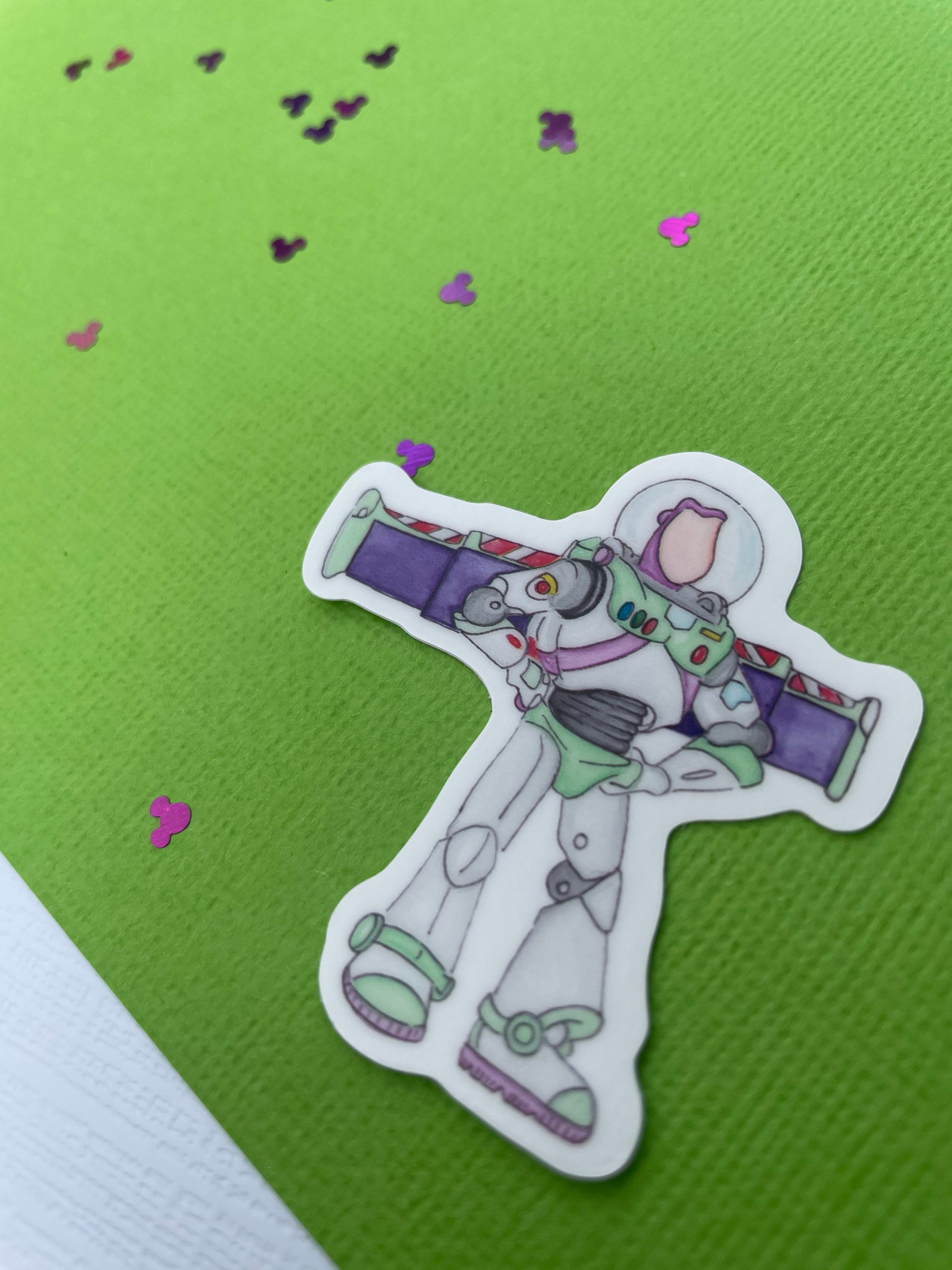 Toy Story Buzz Lightyear Vinyl Waterproof Sticker, Planner Sticker ...