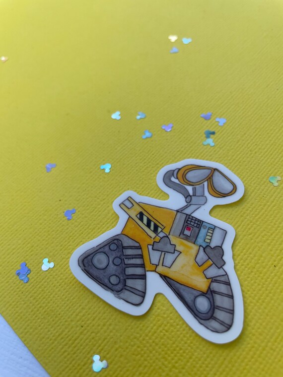 Disneys Wall-e Vinyl Waterproof Sticker Wall-e Watercolor | Etsy