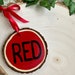 TAYLOR SWIFT Red Album Cover Hand-painted, Double-sided Wood Slice ...