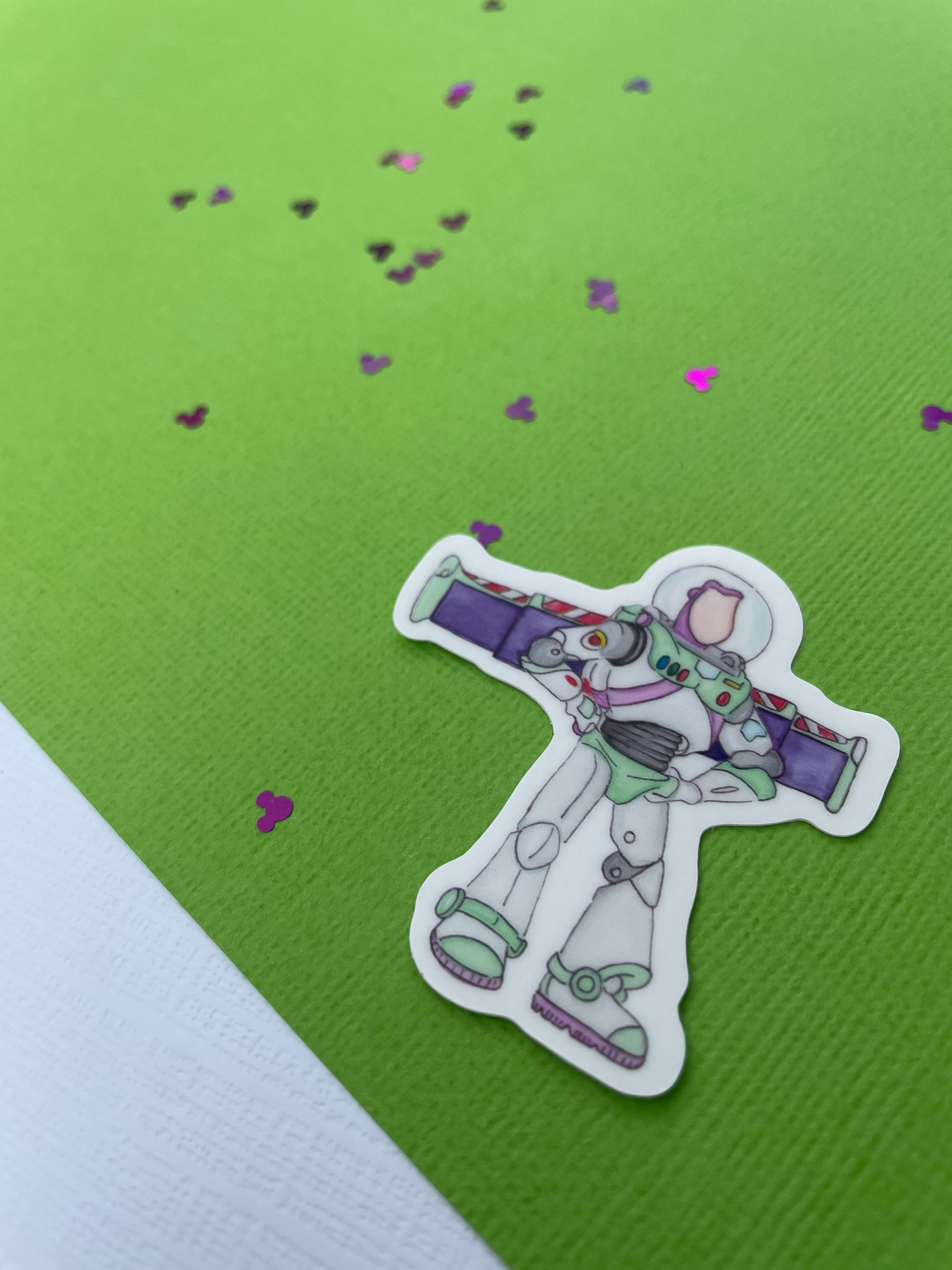 Toy Story Buzz Lightyear Vinyl Waterproof Sticker, Planner Sticker ...
