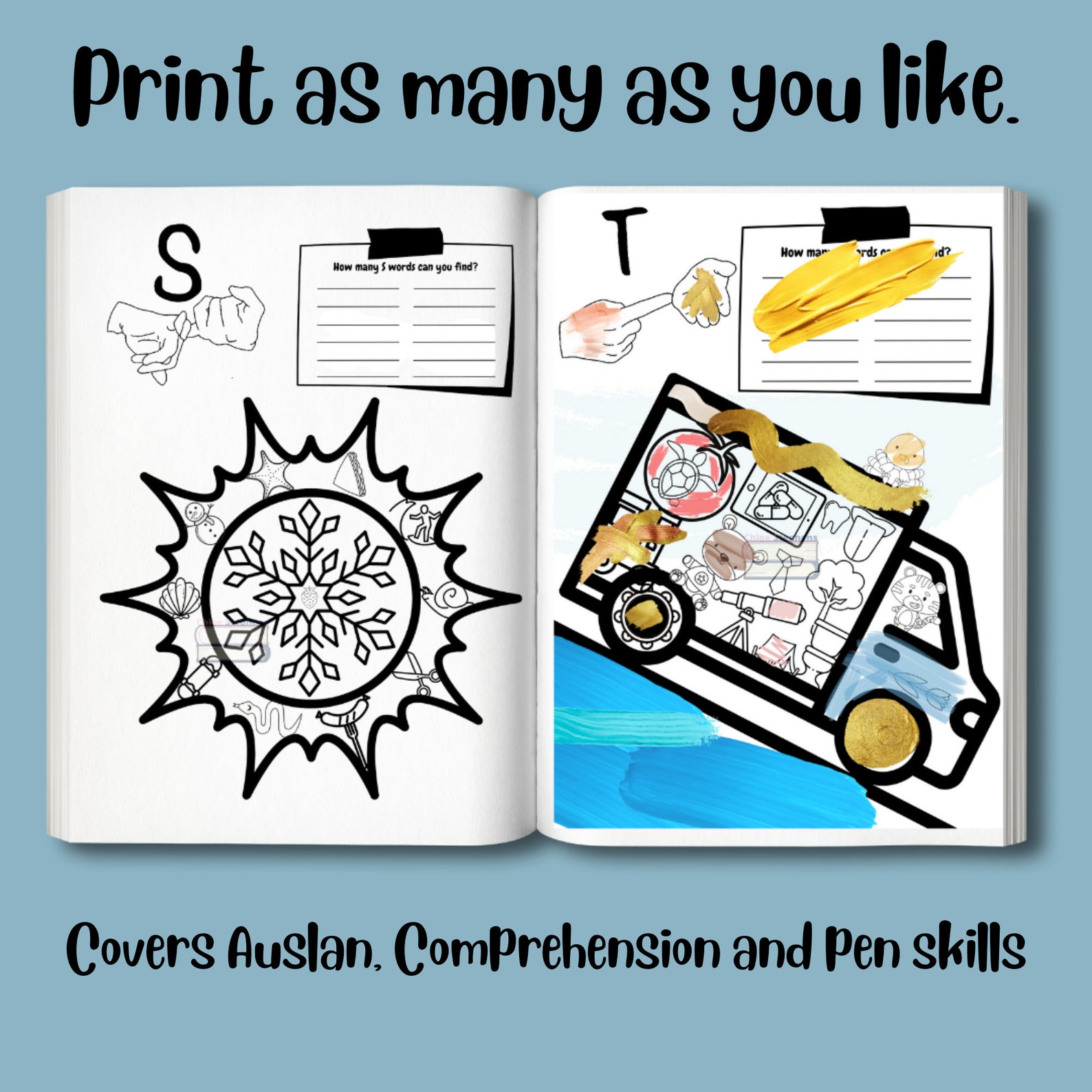 Auslan Coloring Book - Etsy