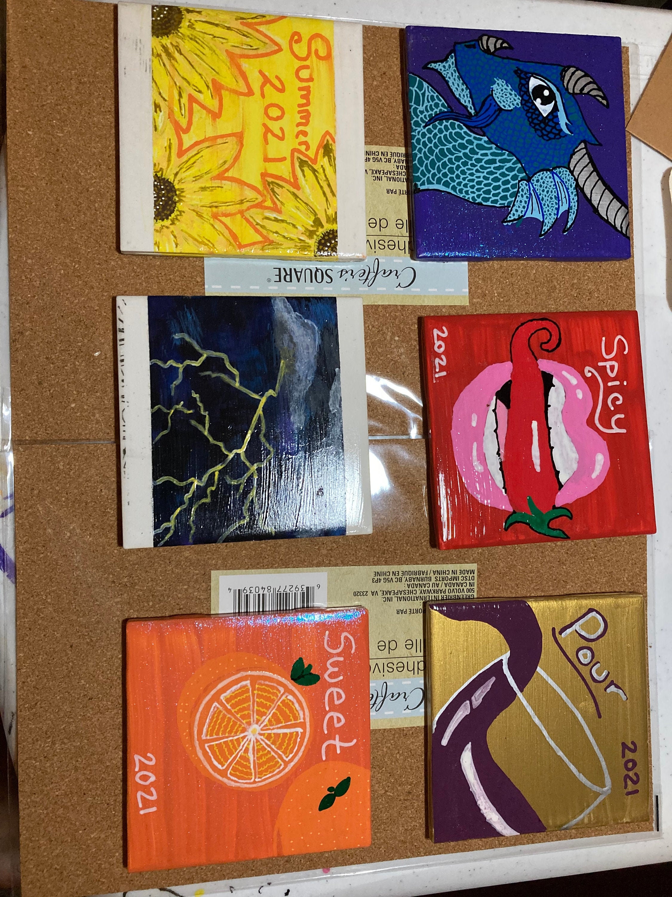 Collection Set Coasters (4 Packs) - Etsy UK