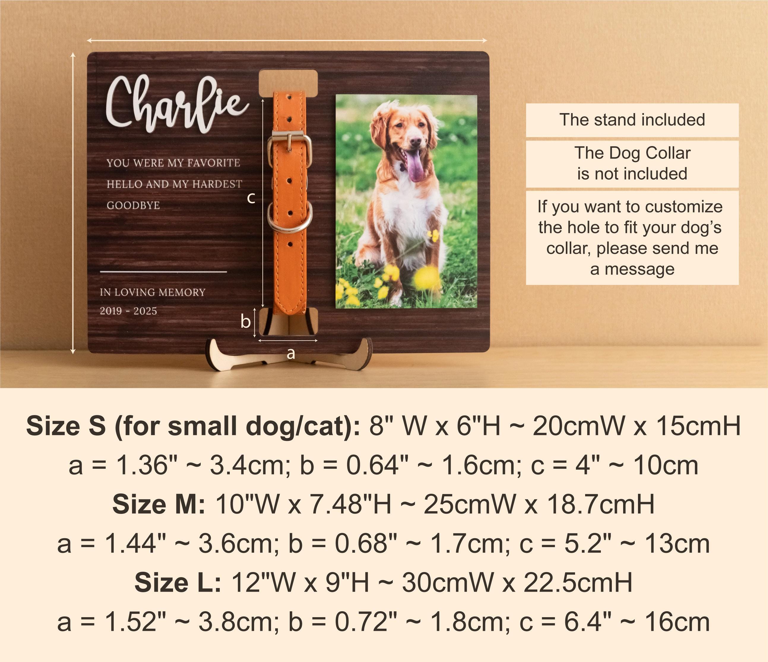 Personalized Pet Memorial Sign With Photo and Collar Holder, Custom Dog ...