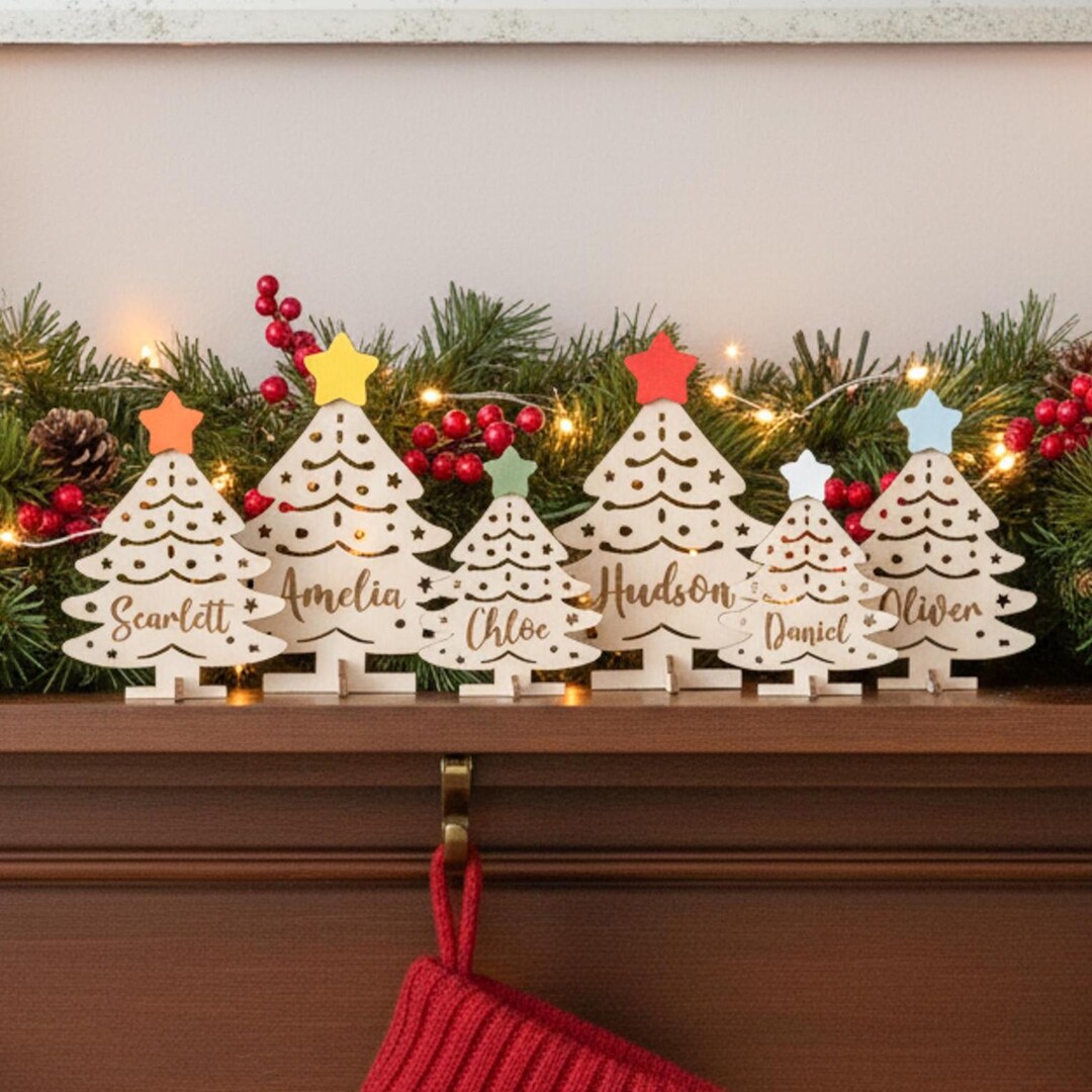 Wooden Name Place Holder – Custom Christmas Table Decor D17 - Etsy
