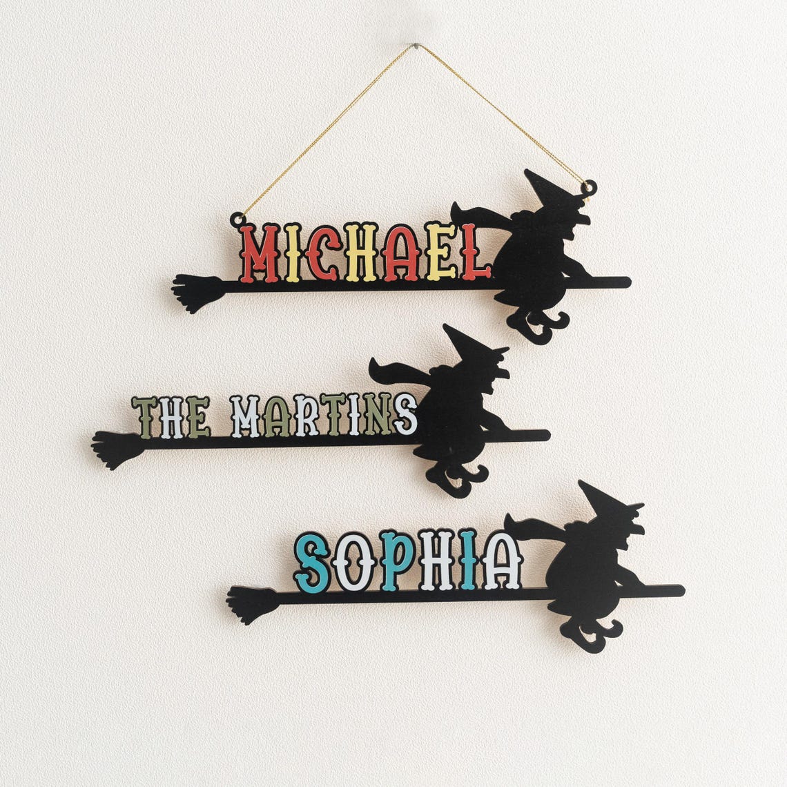 Personalized Witch Name Sign – Halloween Wooden Hanging Sign – Custom ...