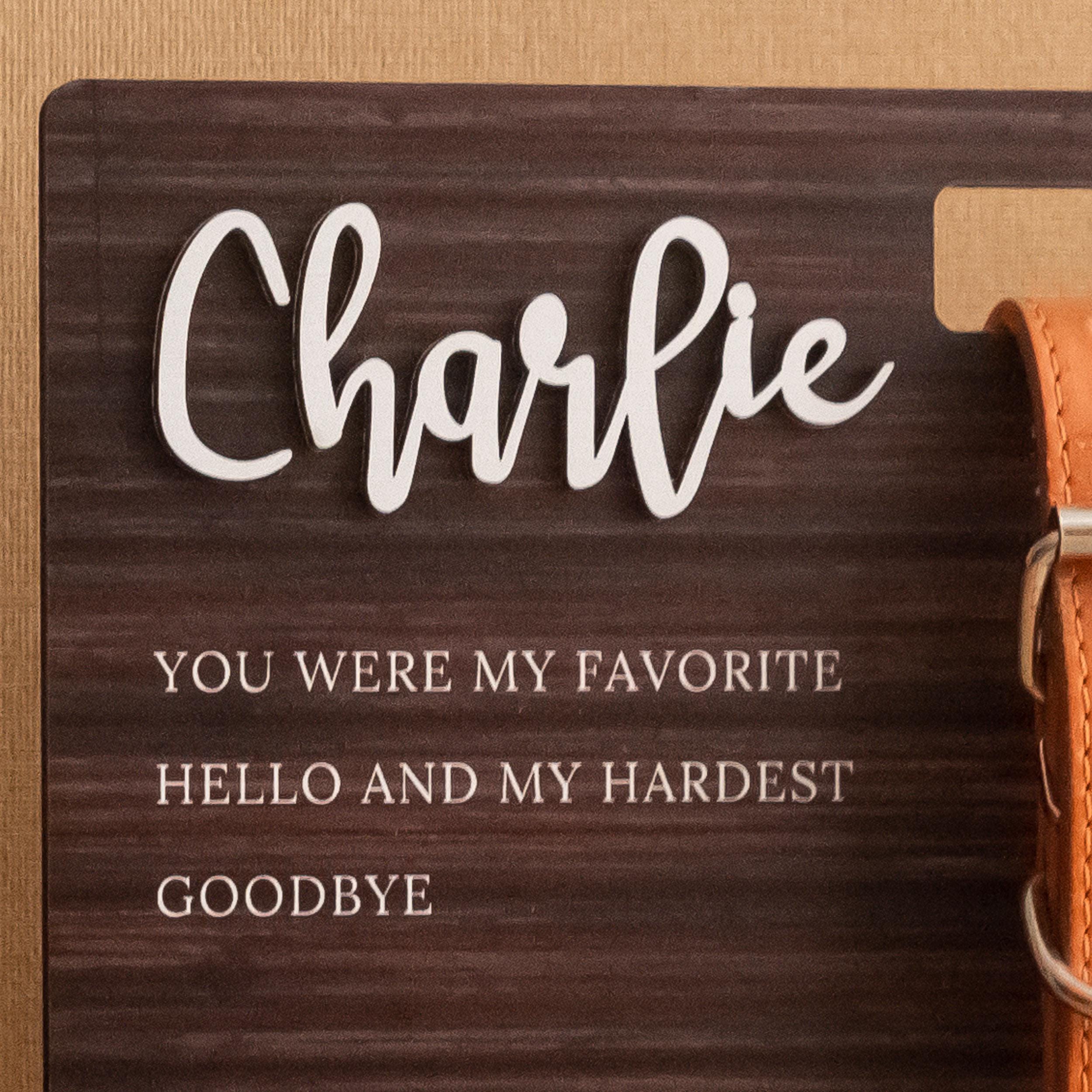Personalized Pet Memorial Sign With Photo and Collar Holder, Custom Dog ...