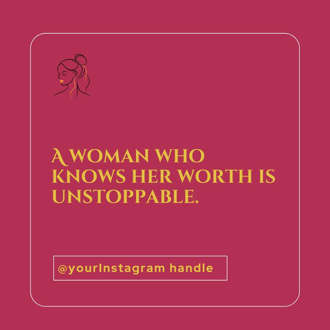 Women Empowerment Instagram Templates - Etsy