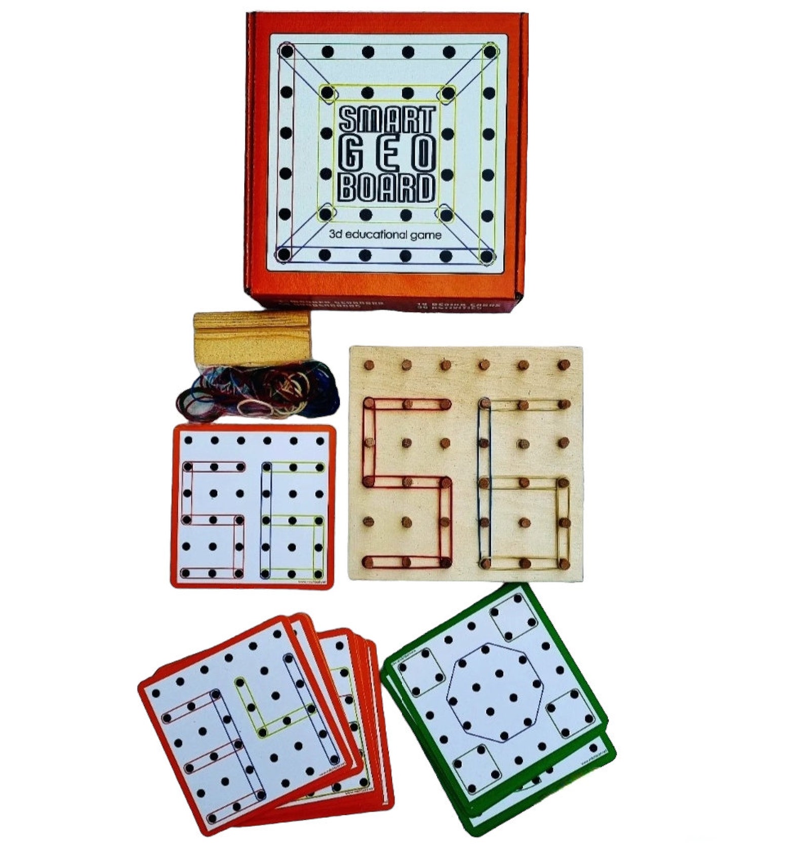 Wooden Geoboard 6x6 / Montessori Toy / Smart Geoboard / Preschool ...