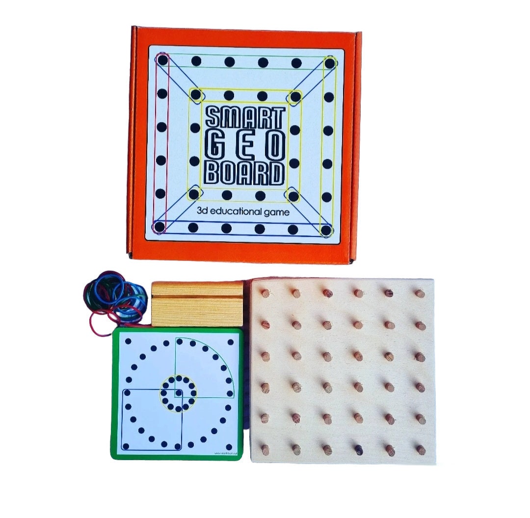 Wooden Geoboard 6x6 / Montessori Toy / Smart Geoboard / Preschool ...