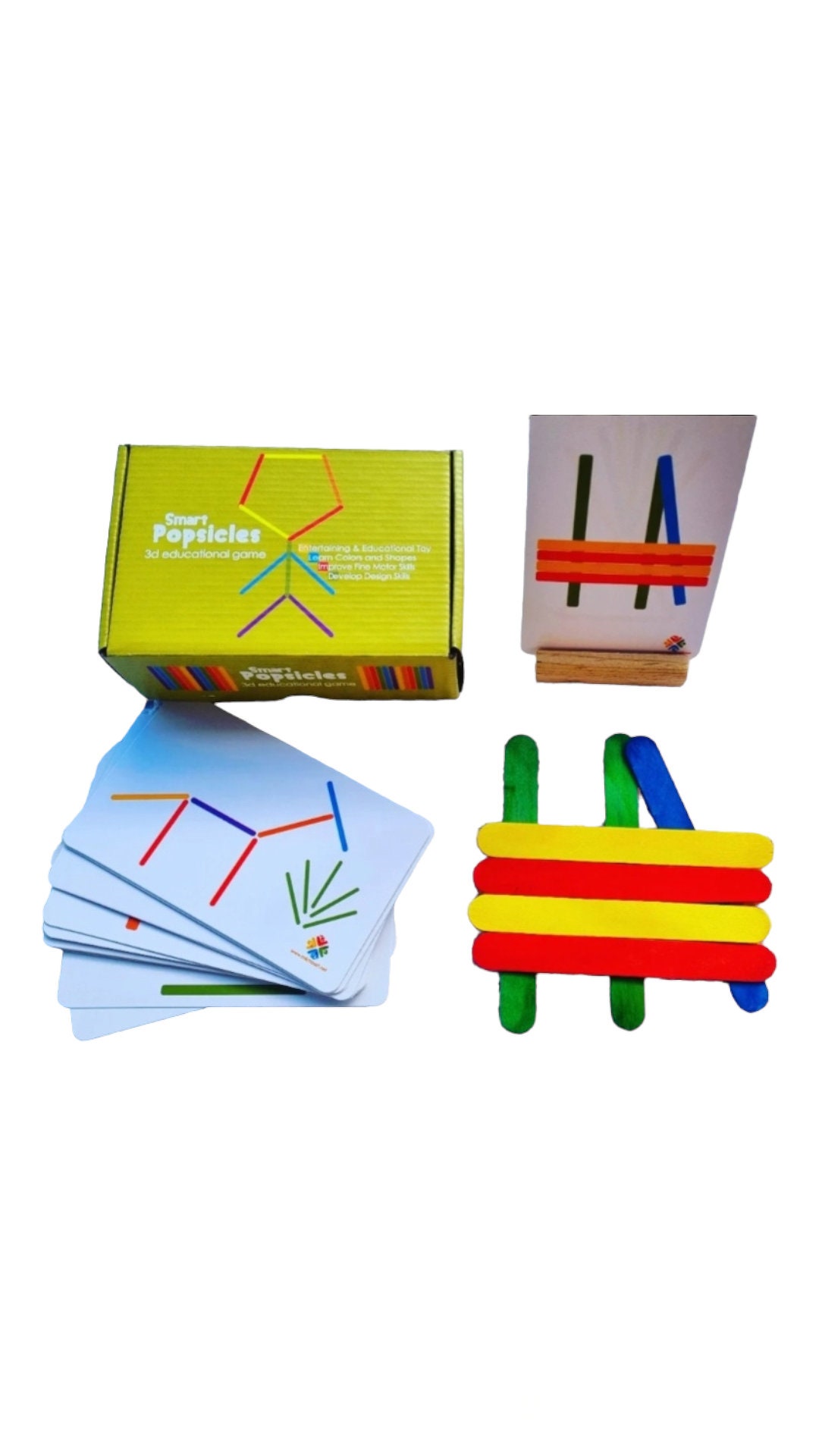 Montessori Toys / Smart Popsicles / Wooden Sticks With 20 Double-sided ...