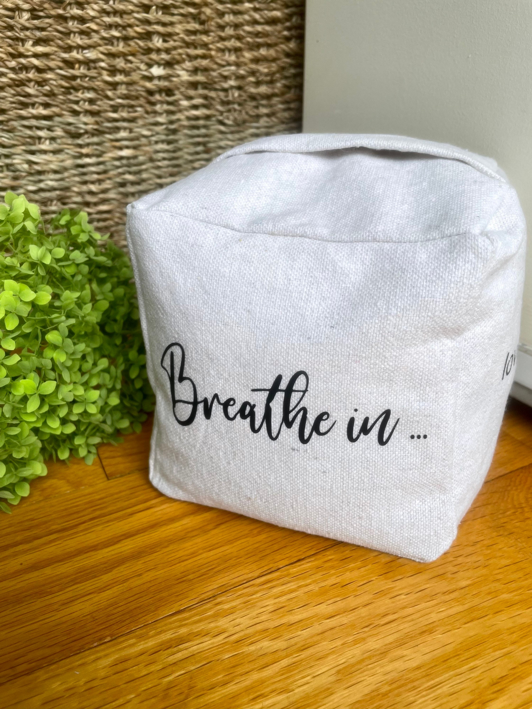 Cube Door Stop Fillable Modern Door Stopper Soft Square Door Stop Ivory ...