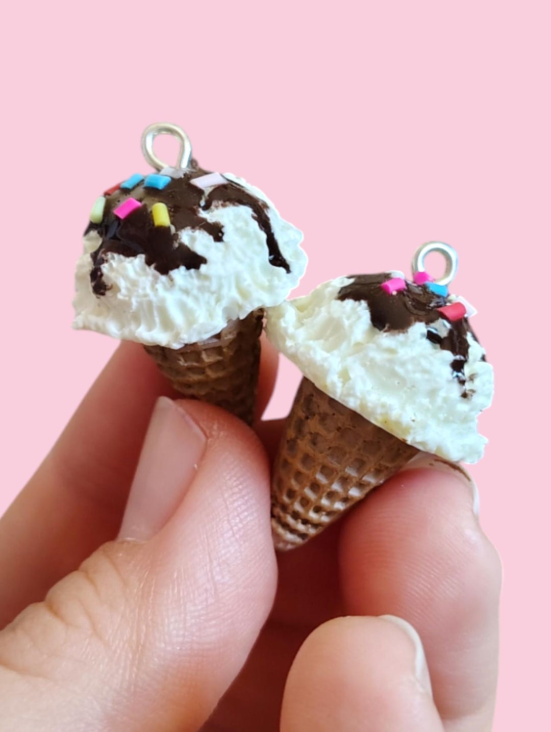 Fudgy Sprinkle Ice Cream Cone - Etsy