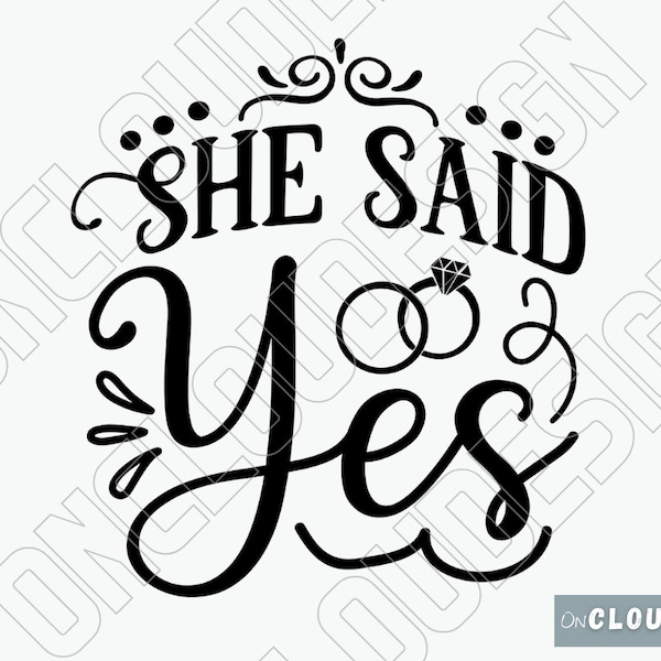She Said Yes Banner - Etsy