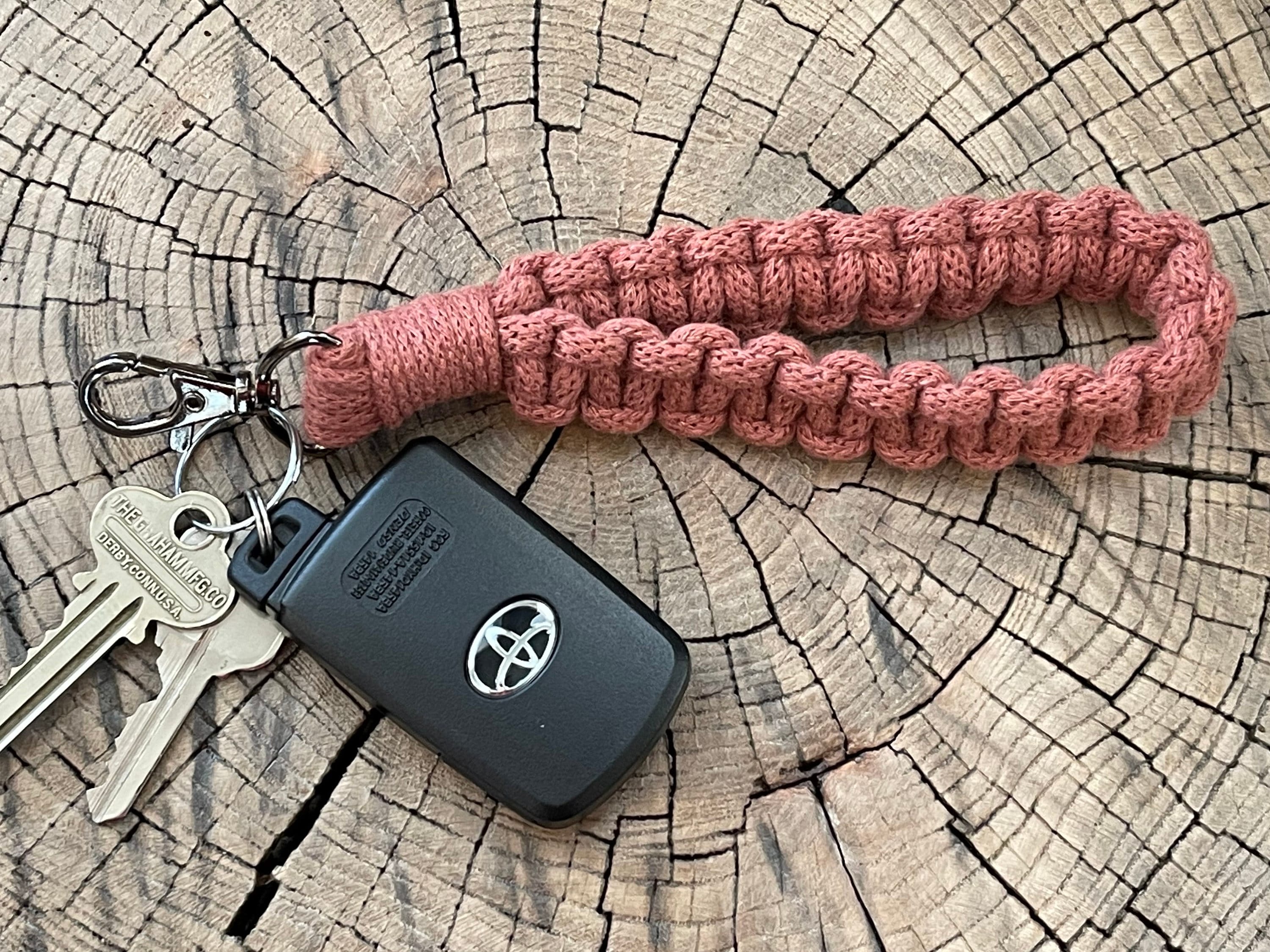 Boho Macrame Wristlet Macrame Keychain Macrame Keyring | Etsy