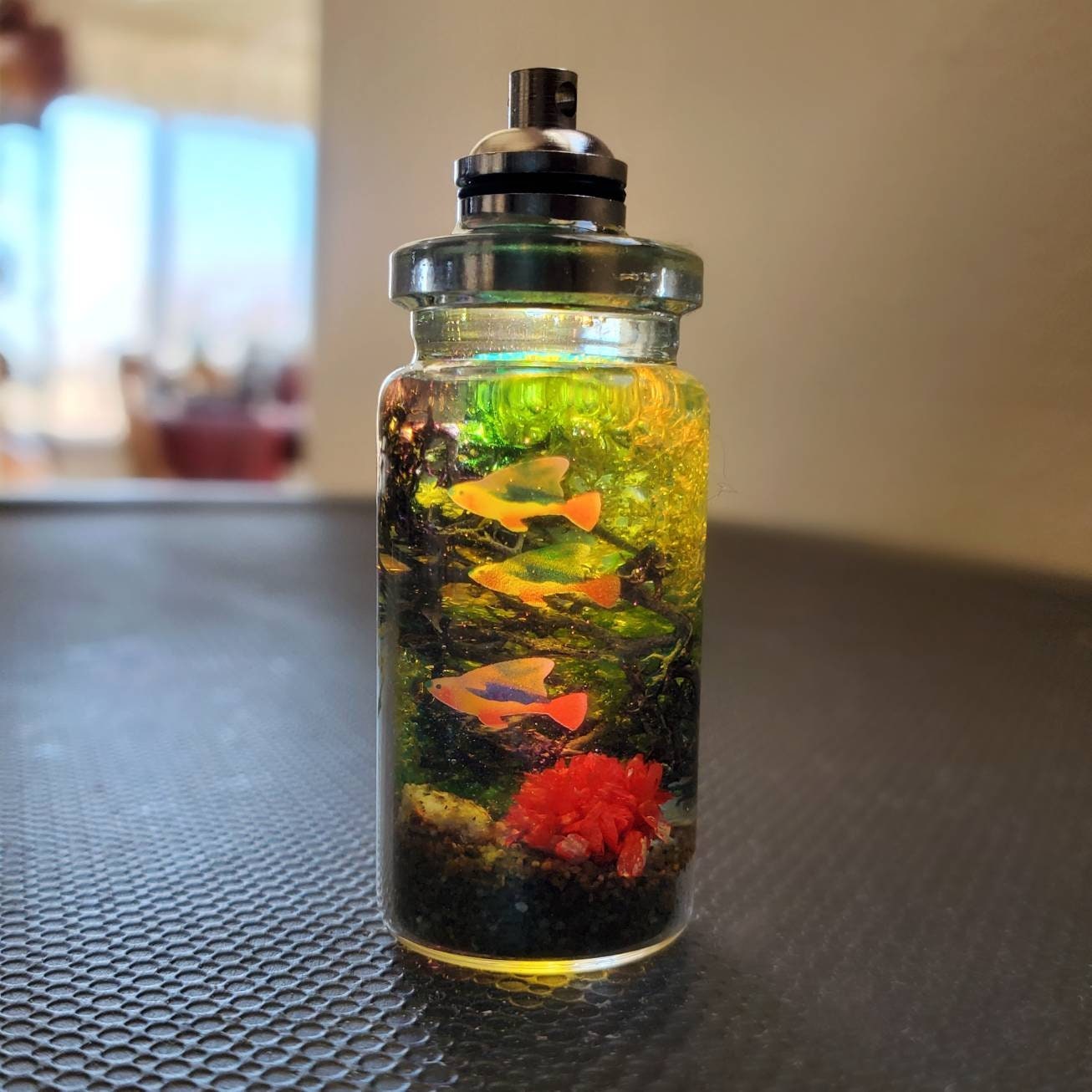 Underwater Ocean Themed Fish Jar Keychain With LED Light Fish - Etsy