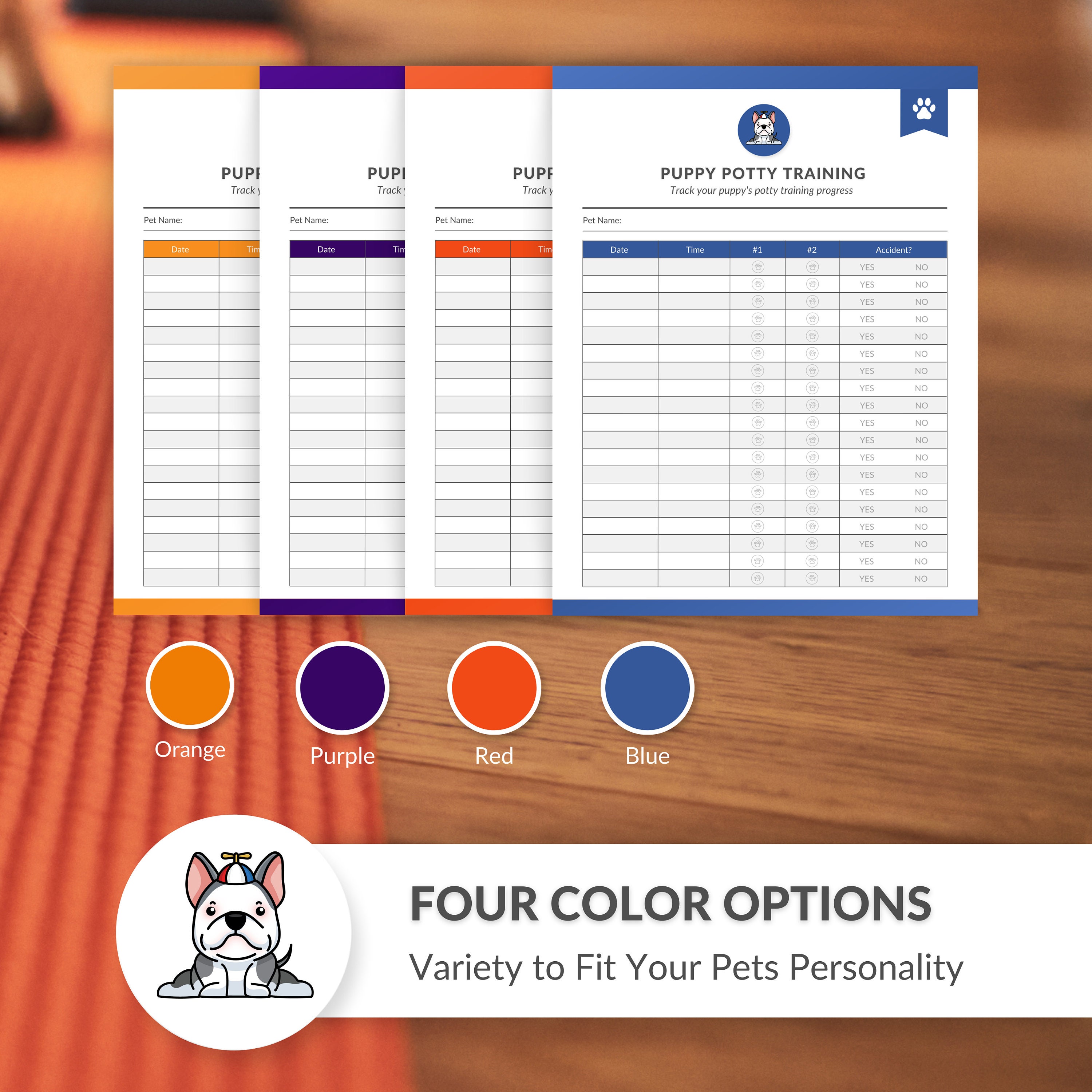 Printable Puppy Potty Training Log | Puppy House Training Tracker ...