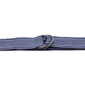 Royal Blue Striped Grosgrain Ribbon Belt, Silver, Gold, or Antique ...
