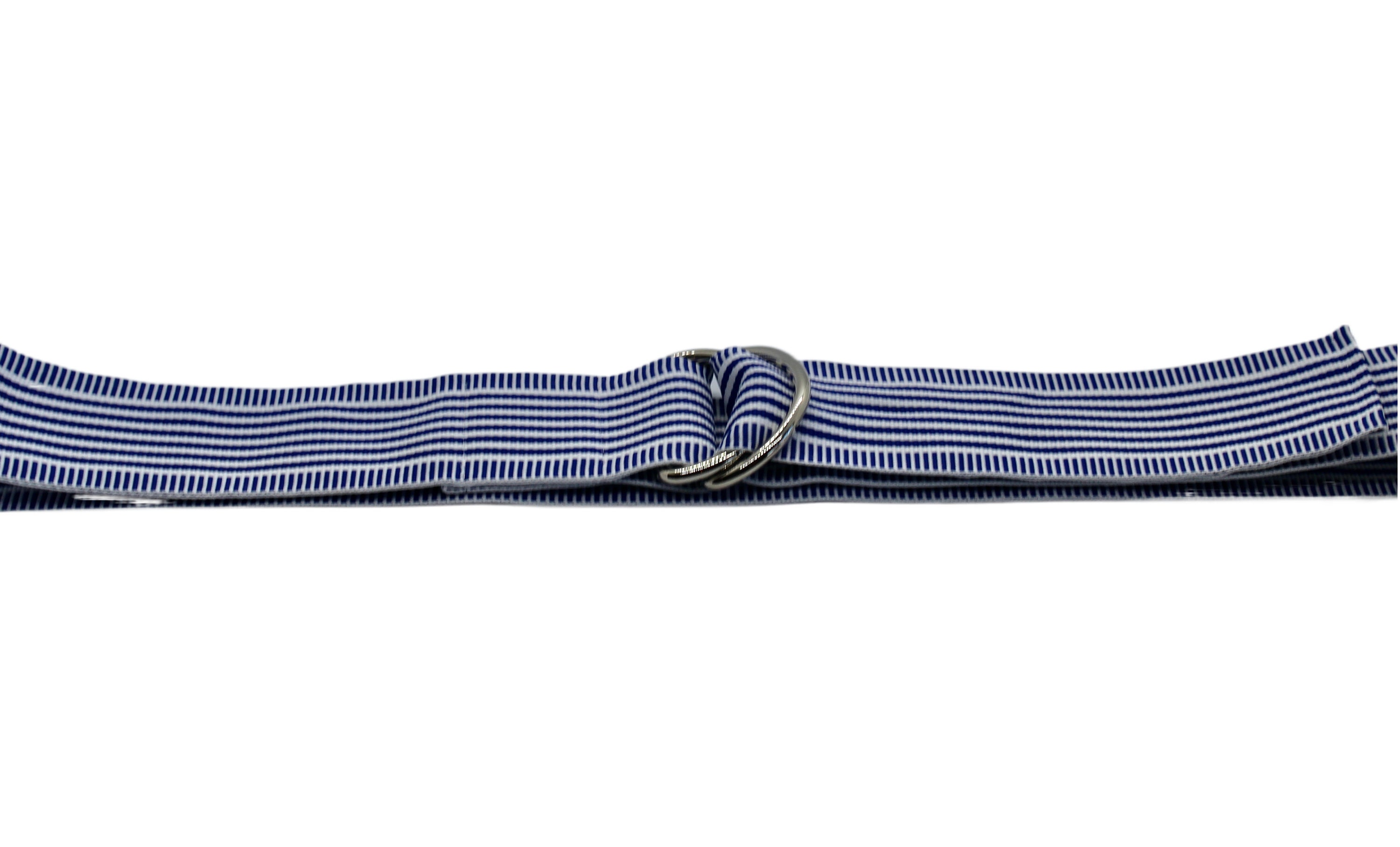 Royal Blue Striped Grosgrain Ribbon Belt, Silver, Gold, or Antique ...