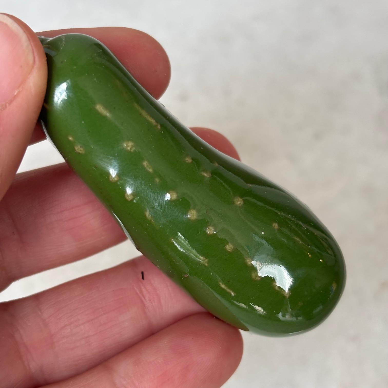 Vintage Pickle & Garlic Magnets | Veggies | Handmade Stoneware ...