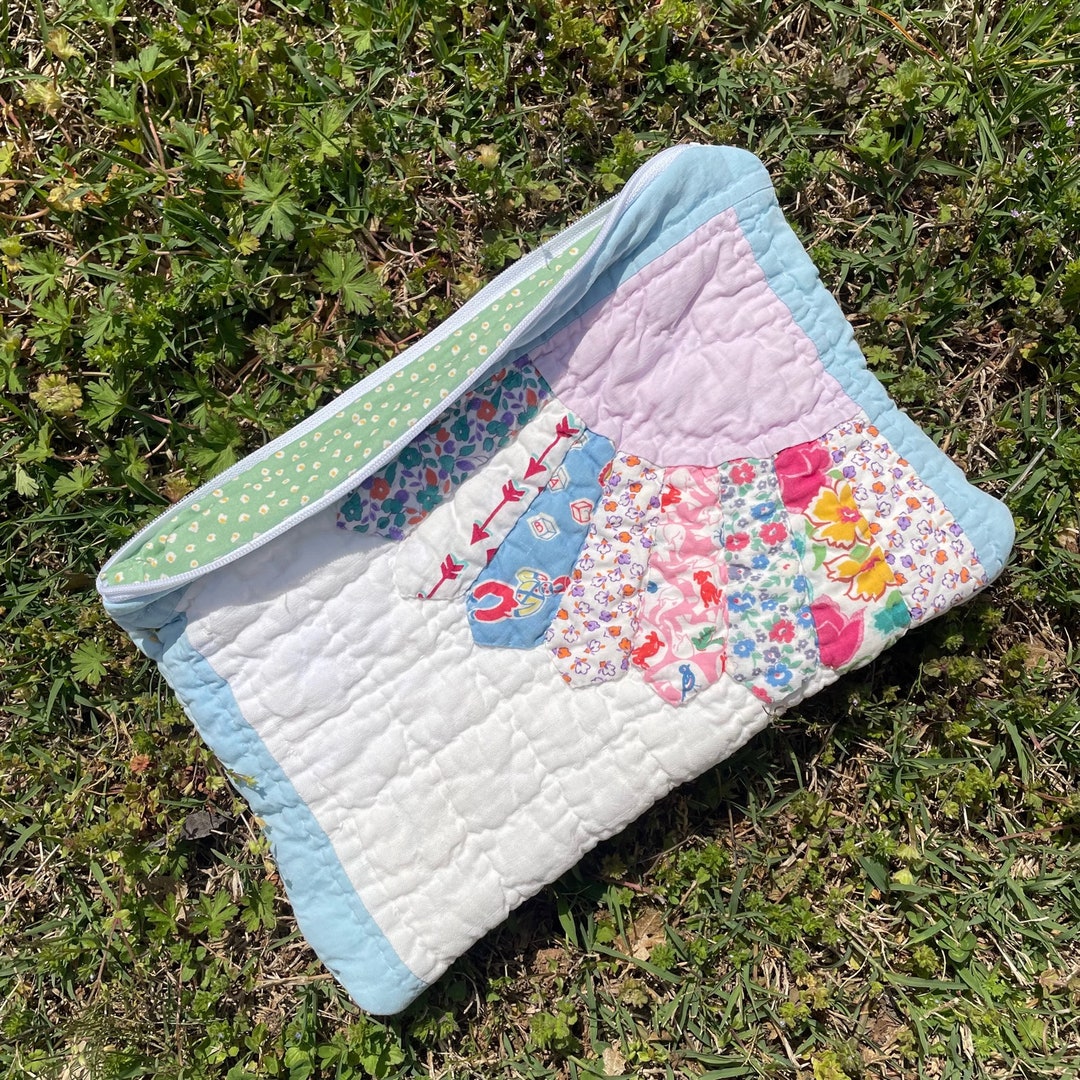 Vintage Quilt Zipper Pouch Clutch Pencil Case - Etsy
