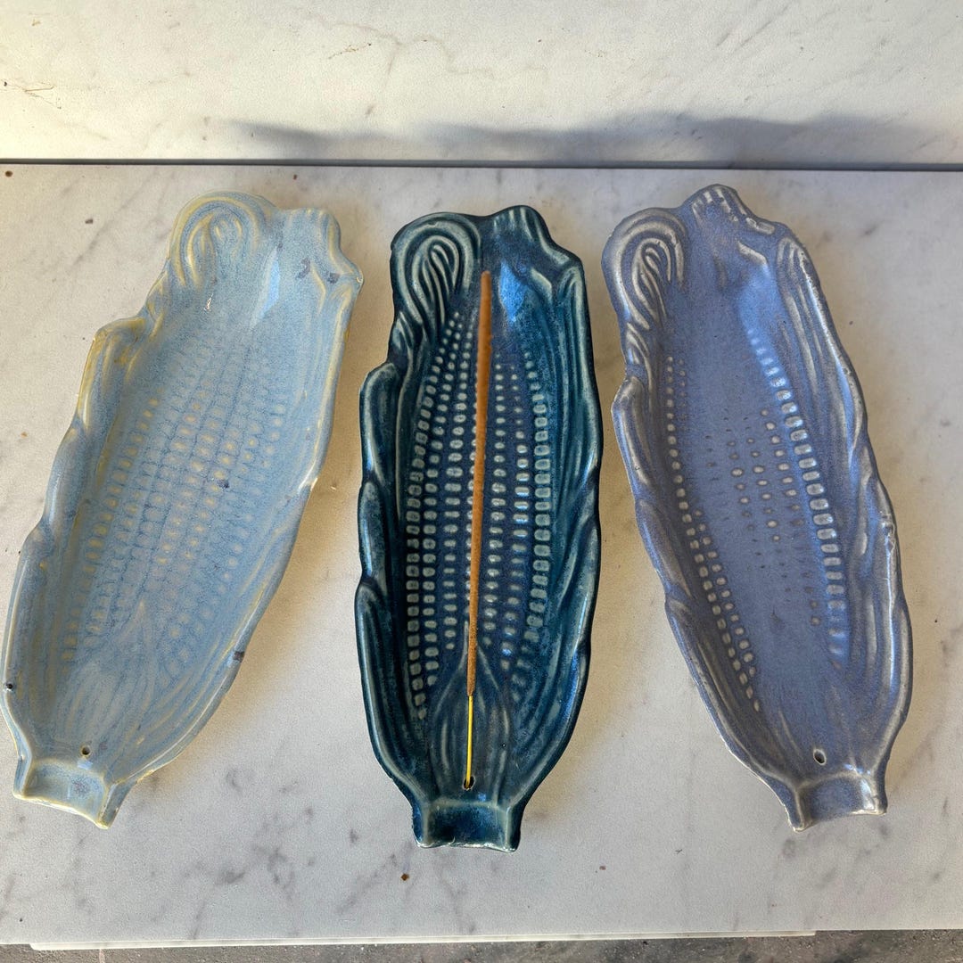 Corn Cob Incense Dish Handmade Stoneware Incense Burner Catchall Dish ...