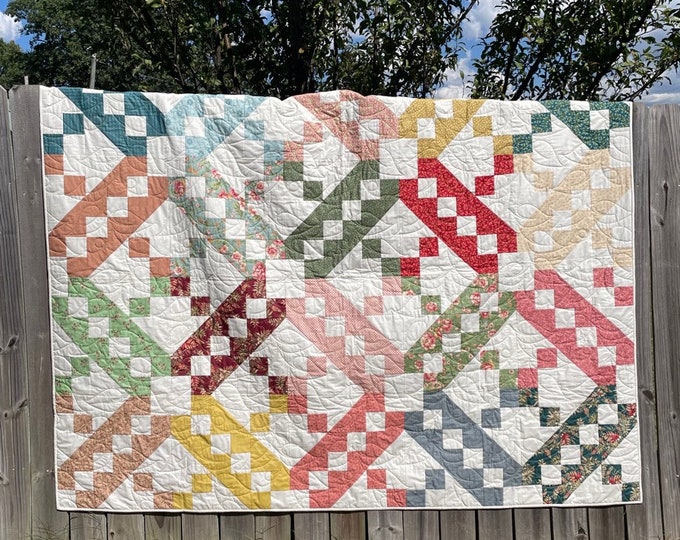 Handmade Patchwork Quilt Jacob's Ladder Pattern - Etsy