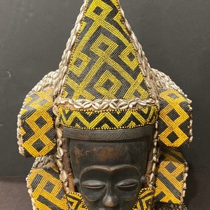 Helmet Mask (mukyeem) Kuba People Deomocratic Republic of the Congo - Etsy