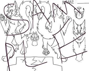 Wolf Ref Sheet Base - Etsy