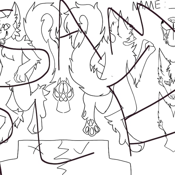 Wolf Furry Ref Sheet - Etsy