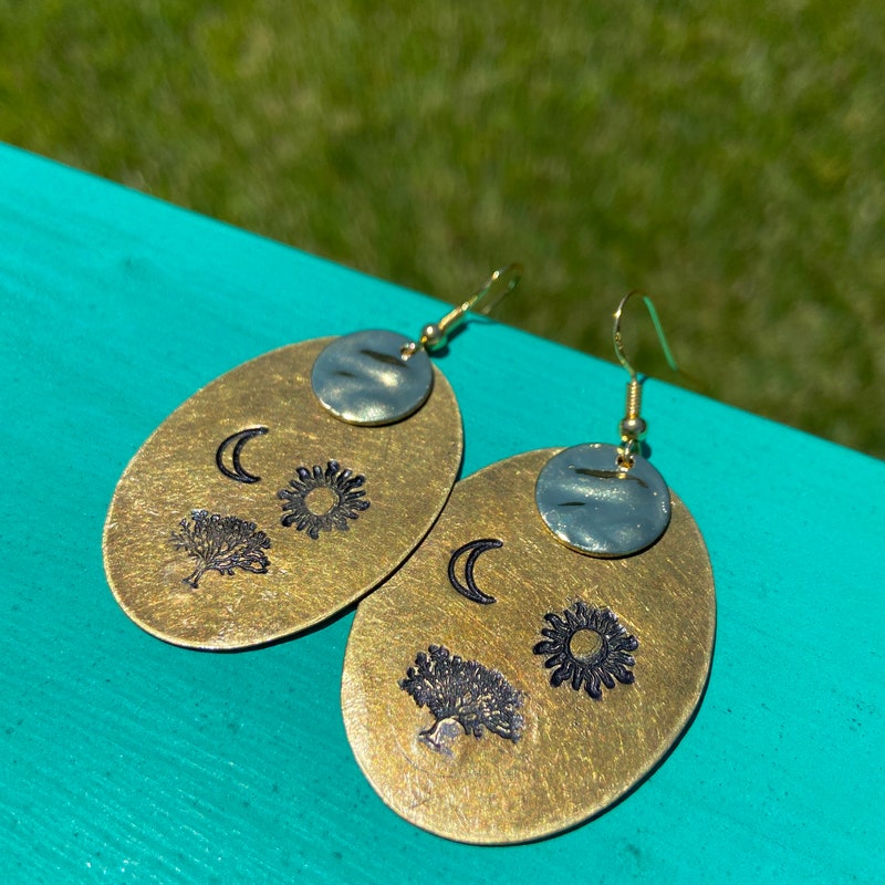 Stamped Earrings - Etsy