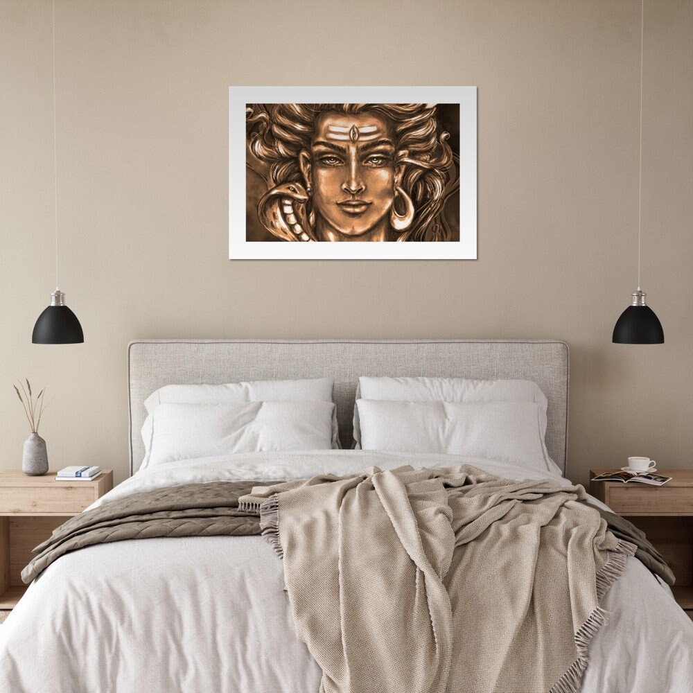 Poster Shiva Modern Hindu Art With Matte Hinduism Premium - Etsy
