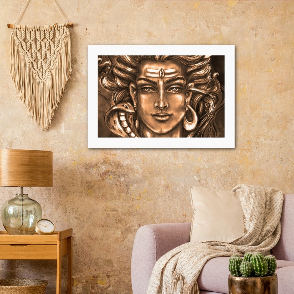 Poster Shiva Modern Hindu Art With Matte Hinduism Premium Matte Paper ...