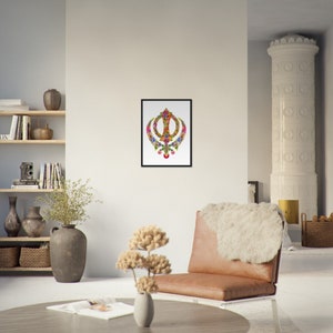 Colorfull Khanda Sahib Beautiful Sikh Wall Art With Premium Matte Paper ...