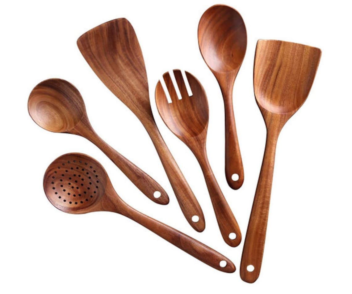 Cucharas de madera para cocinar cuchara de cocina de madera | Etsy