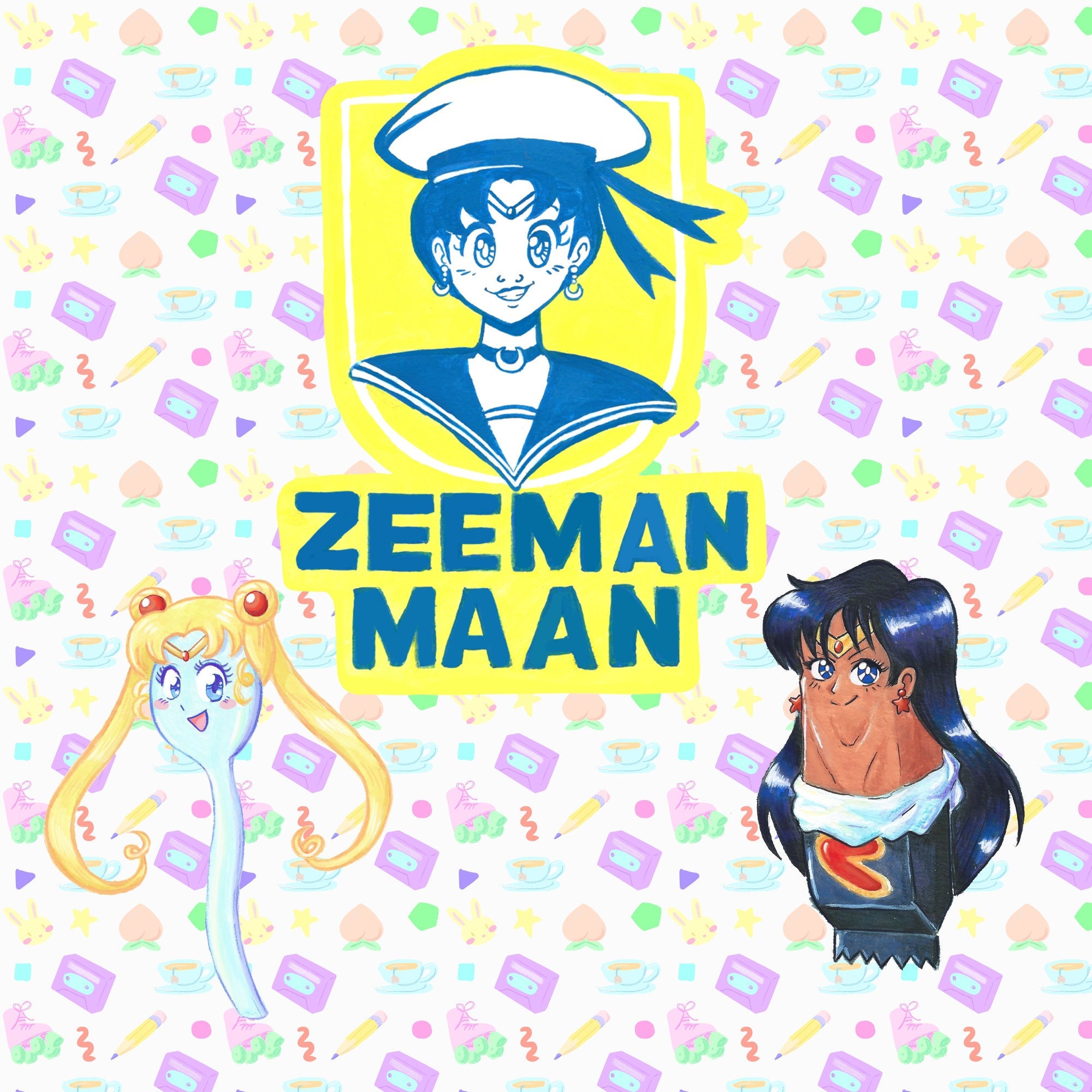 Zeemansmaan Tatoeage Zeeman Portemonnee Etsy Nederland
