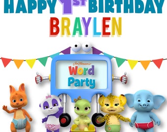 Word Party Backdrop | Etsy