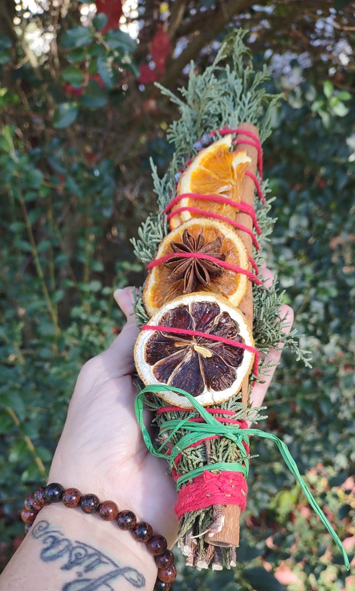 Juniper & Cedar Yule Smudge Stick: Pagan Ritual Cleansing - Etsy