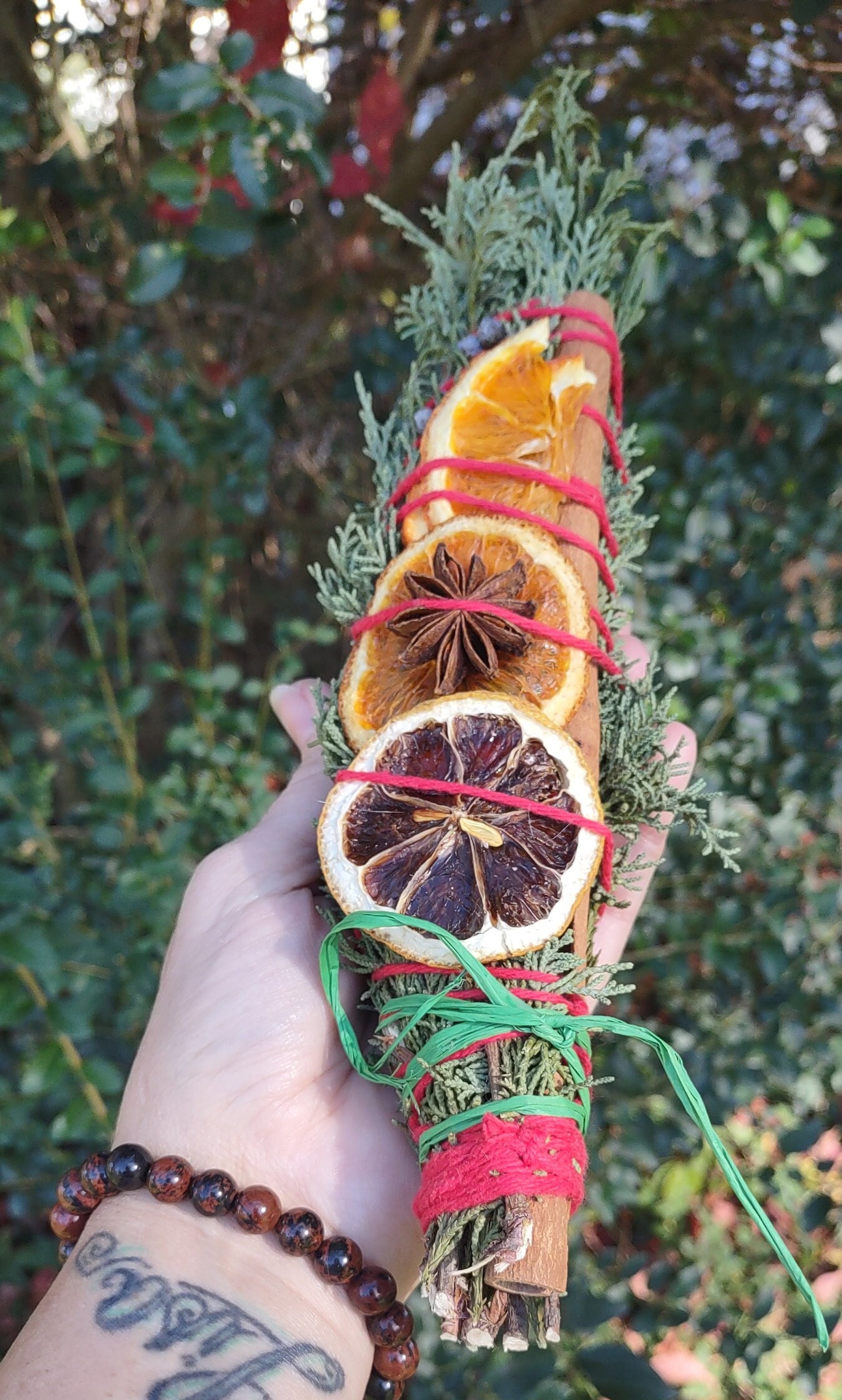 Juniper & Cedar Yule Smudge Stick: Pagan Ritual Cleansing - Etsy