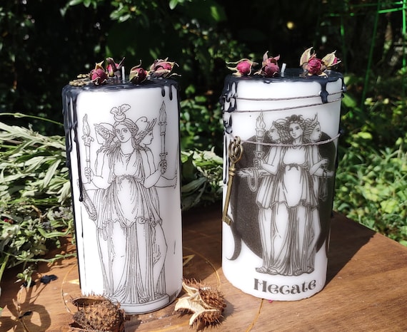 Hecate Altar Candle 6x3 Pillar Hekate Candle Ritual Candle | Etsy